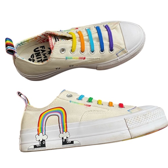 Converse | Shoes | Converse All Star Low Tip Rainbow Pride Platform ...